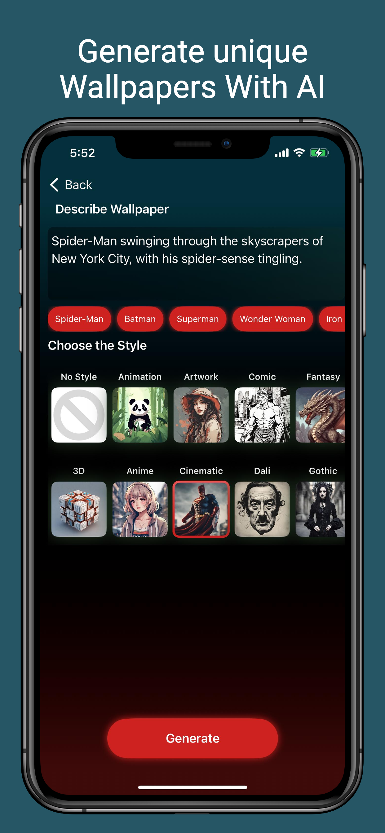 AI Wallpaper iOS Application, Build with SwiftUI (HD, Full HD, 4K, Ultra HD Wallpapers) by elfdali